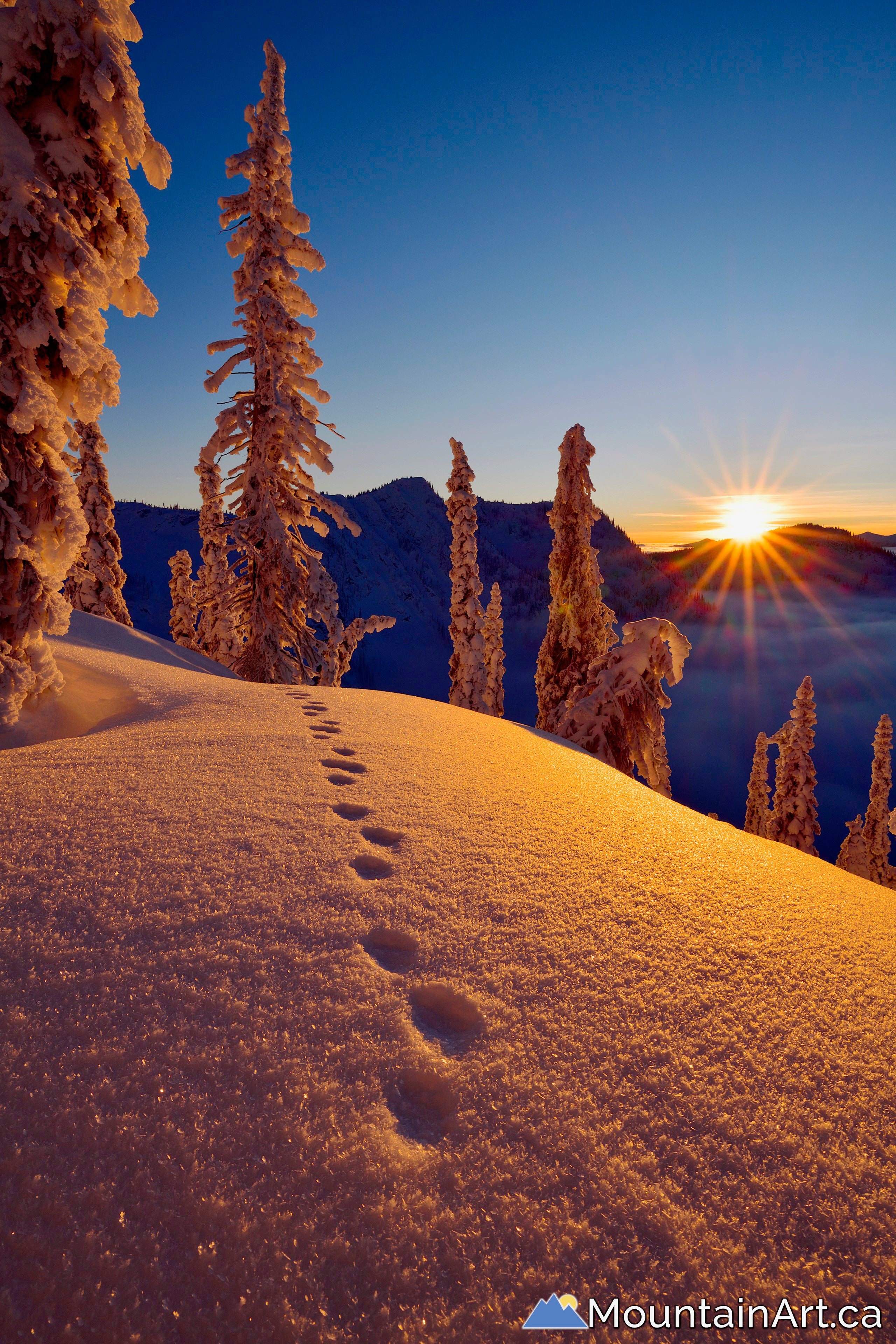 Whitewater Ski Area Sunset Alpenglow - Photo by Artist Lucas Jmieff ...