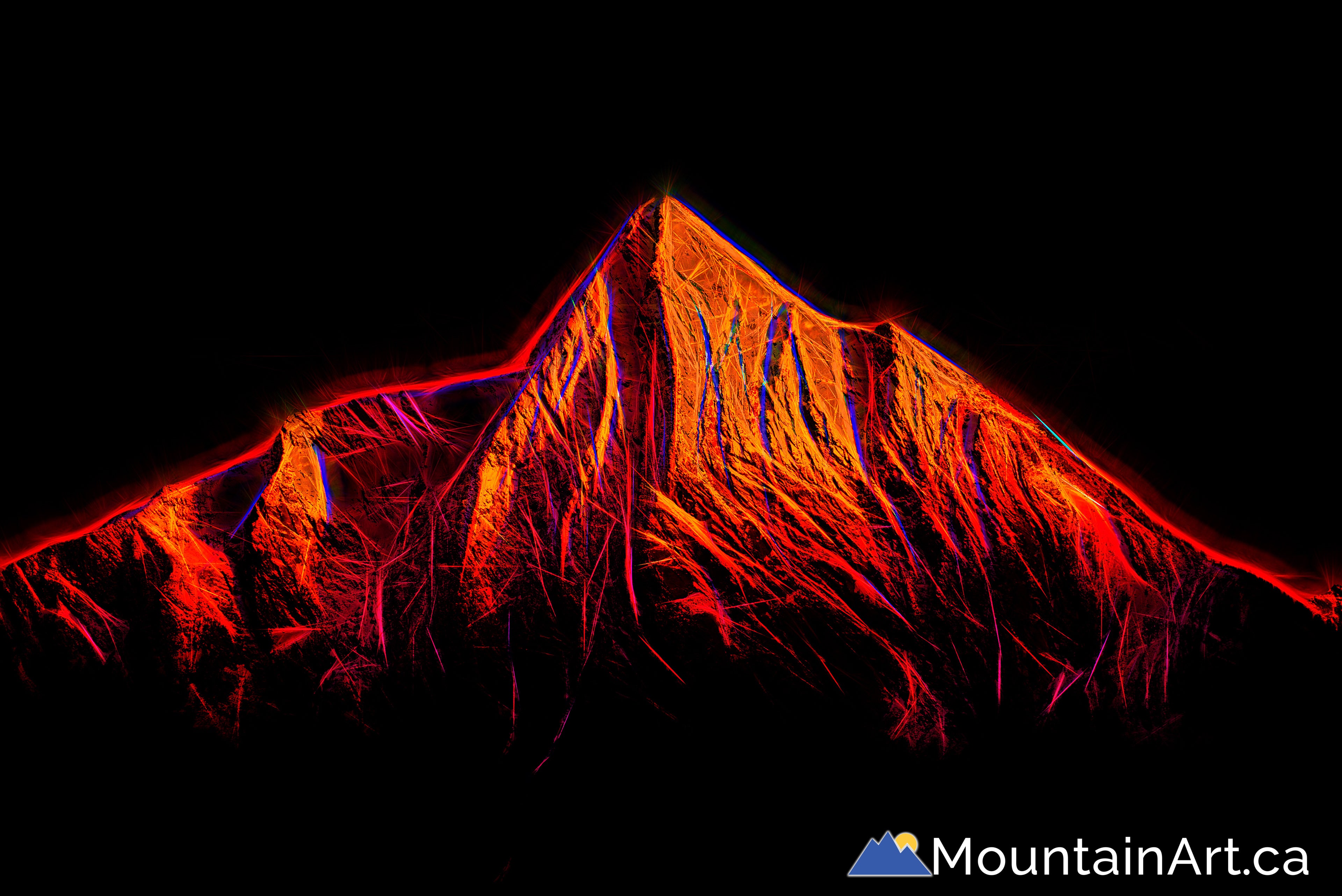 "Red Electric Loki" – Mountain Art Photo